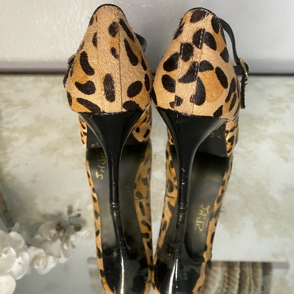 Steve Madden | Shoes | Steve Madden Leopard Print Pony Hair Peep Toe ...